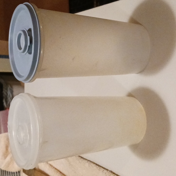 Tupperware | Kitchen | 2 Vintage Tupperware Container With Blue Clear ...